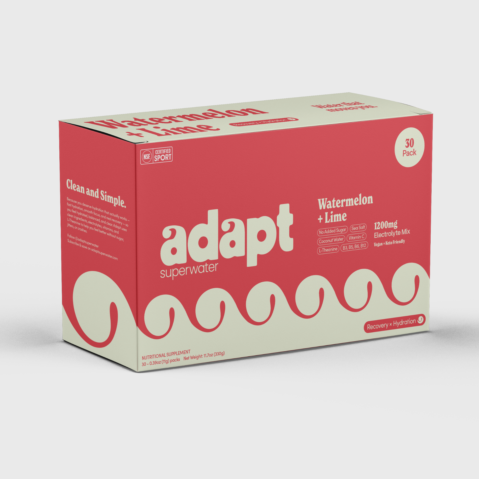 Adapt Recovery Electrolyte & Post Workout Drink Mix | 30 Servings ...